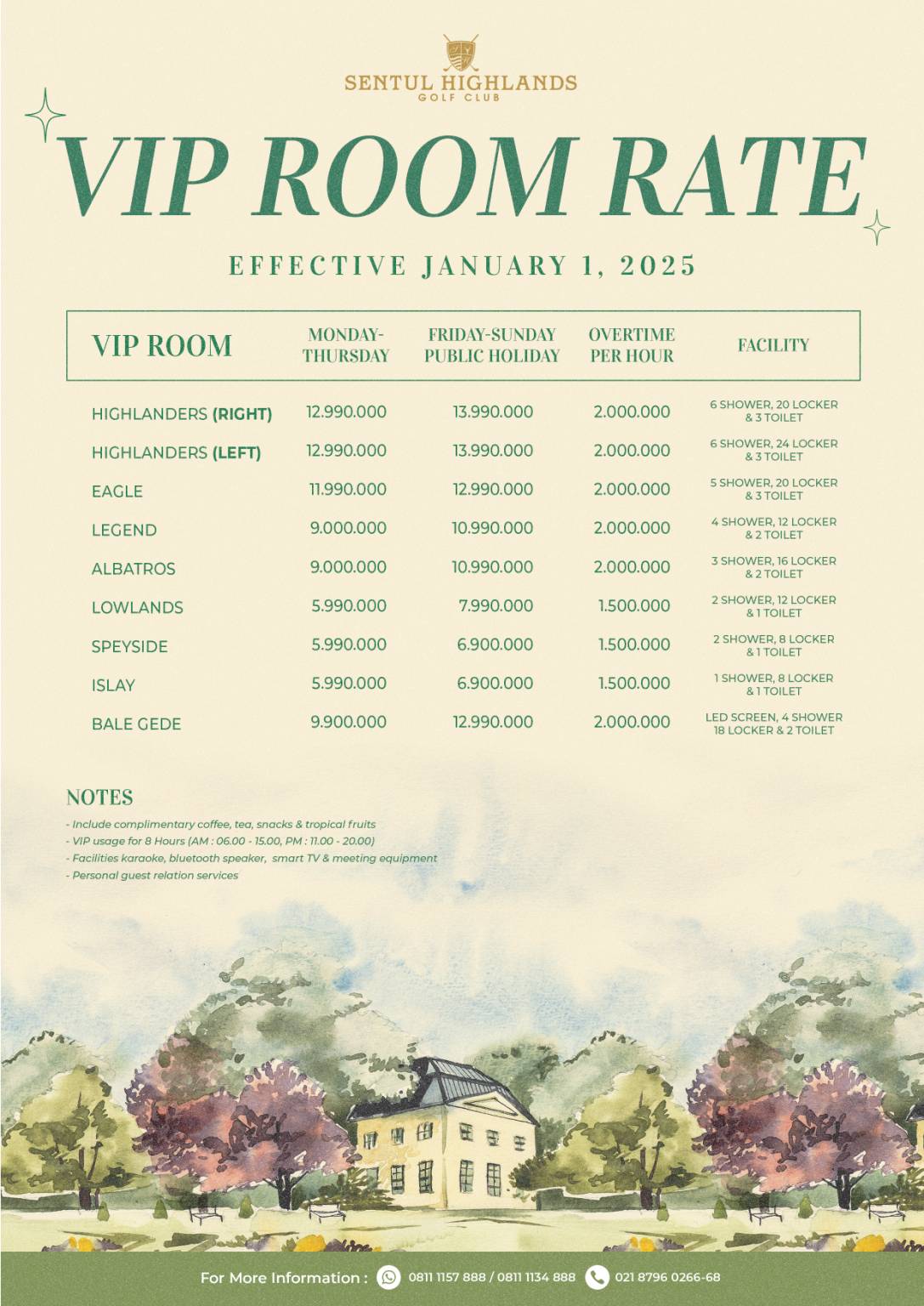 Prices Sentul Highlands Golf Club – Sentul Highlands Golf Club